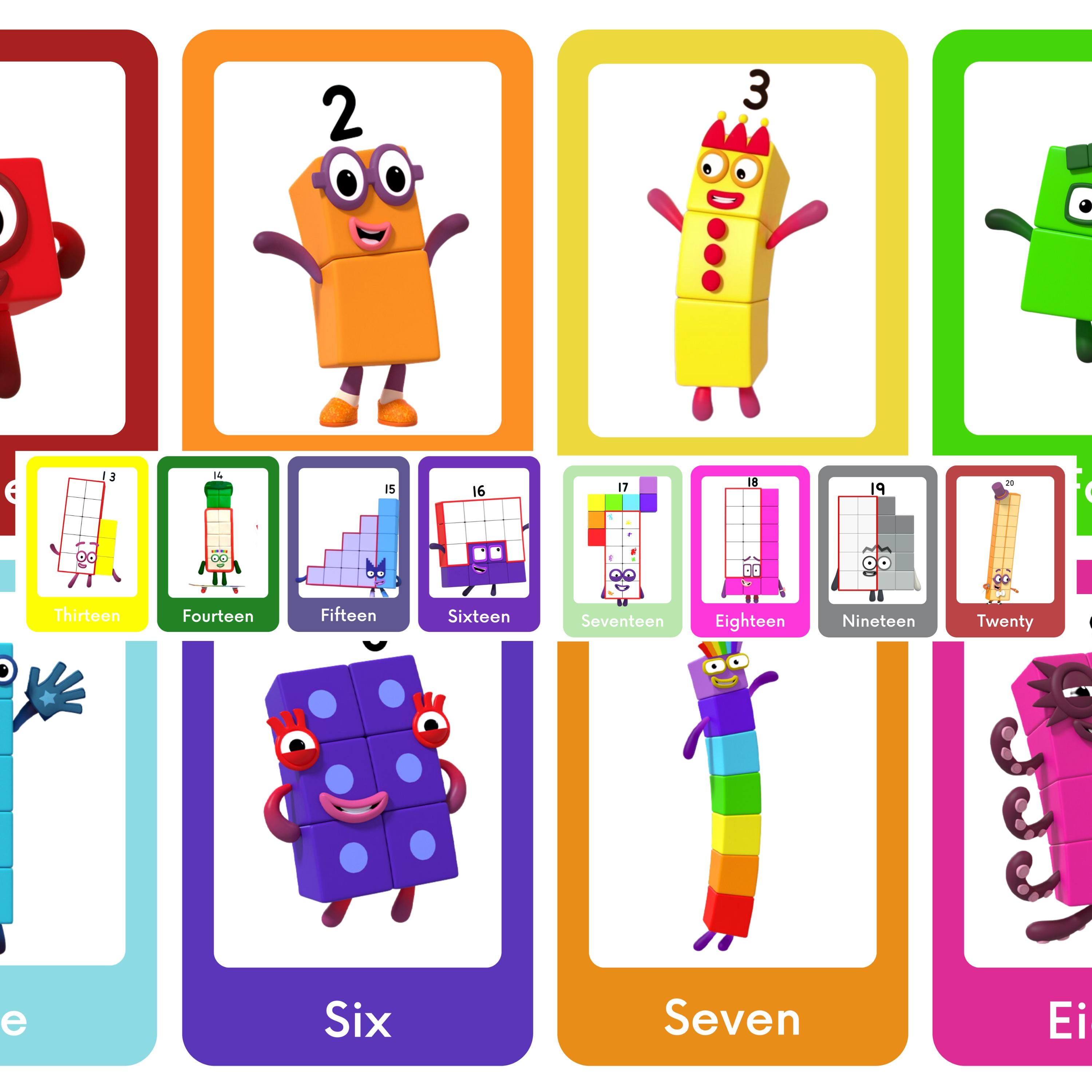 Numberblocks Printable Mini Flashcards Preschool Math Flashcards Early ...