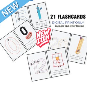 Numberblocks Printable Bundle Preschool Math Flashcards, Number Tracing ...