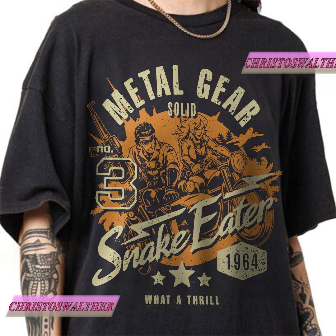 Casual Metal Gear Solid Snakes T-shirts, Retro Crewneck All Seasons ...