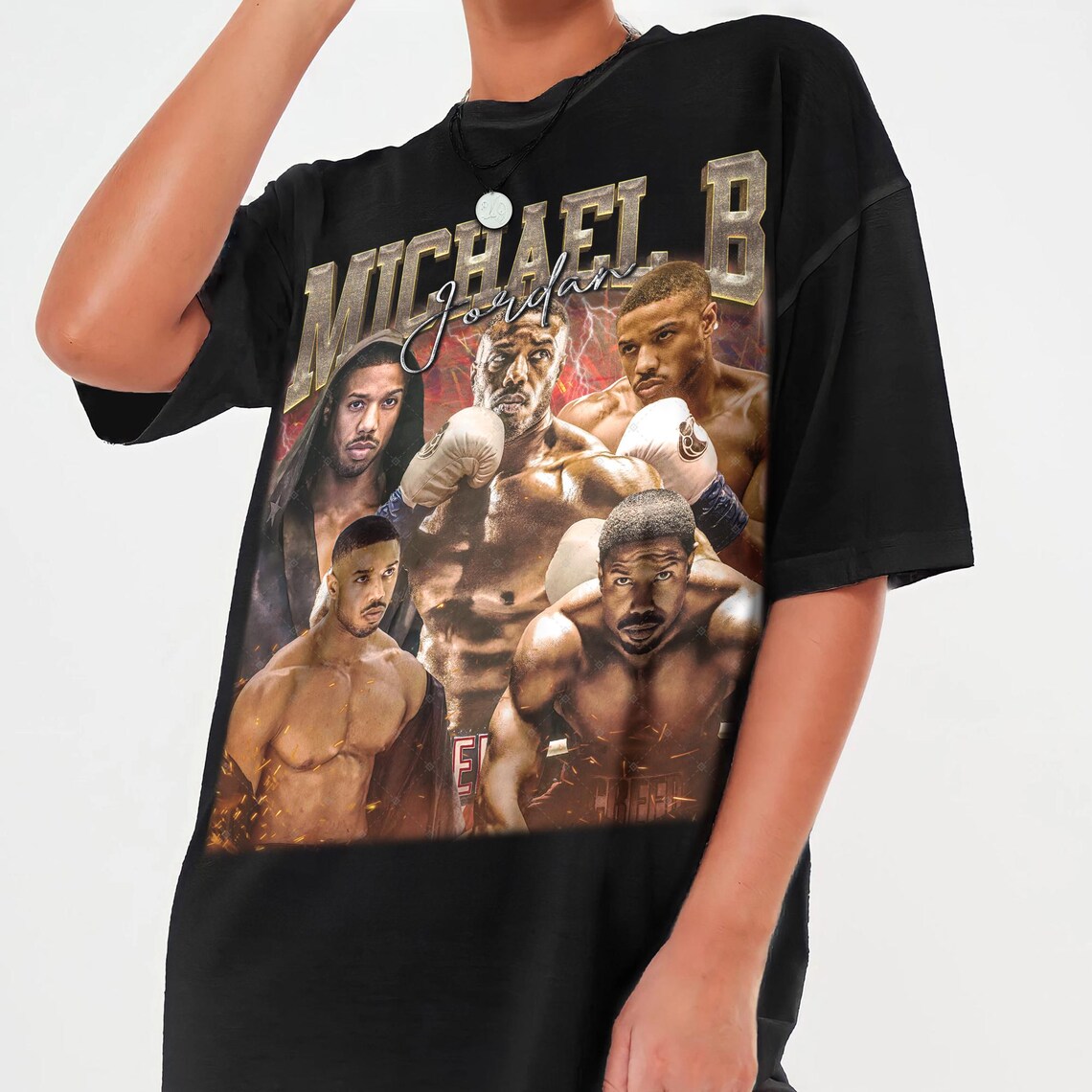 Limited Michael B Jordan Unisex Vintage Shirt,michael B Softstyle Shirt ...