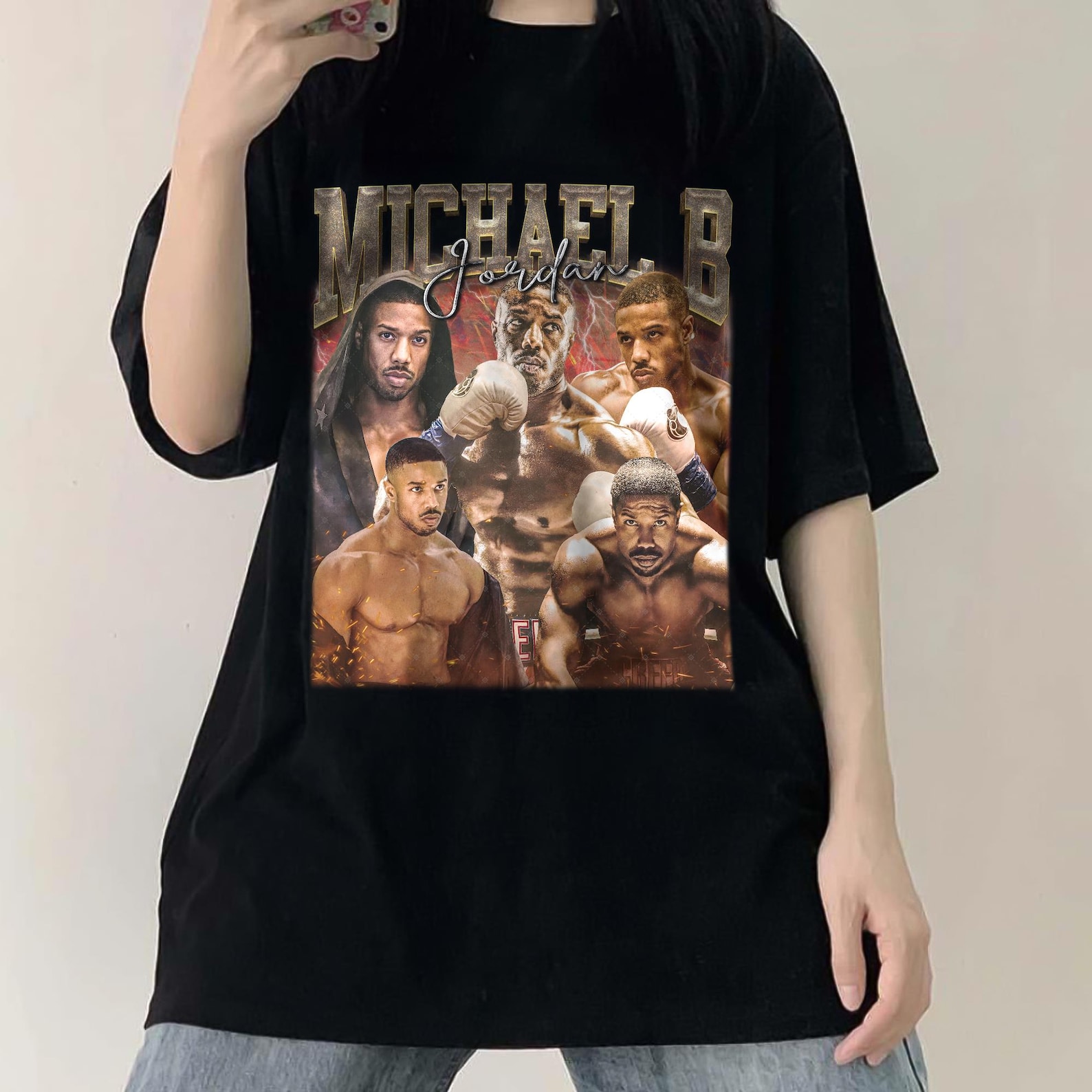 Limited Michael B Jordan Unisex Vintage Shirt,michael B Softstyle Shirt ...