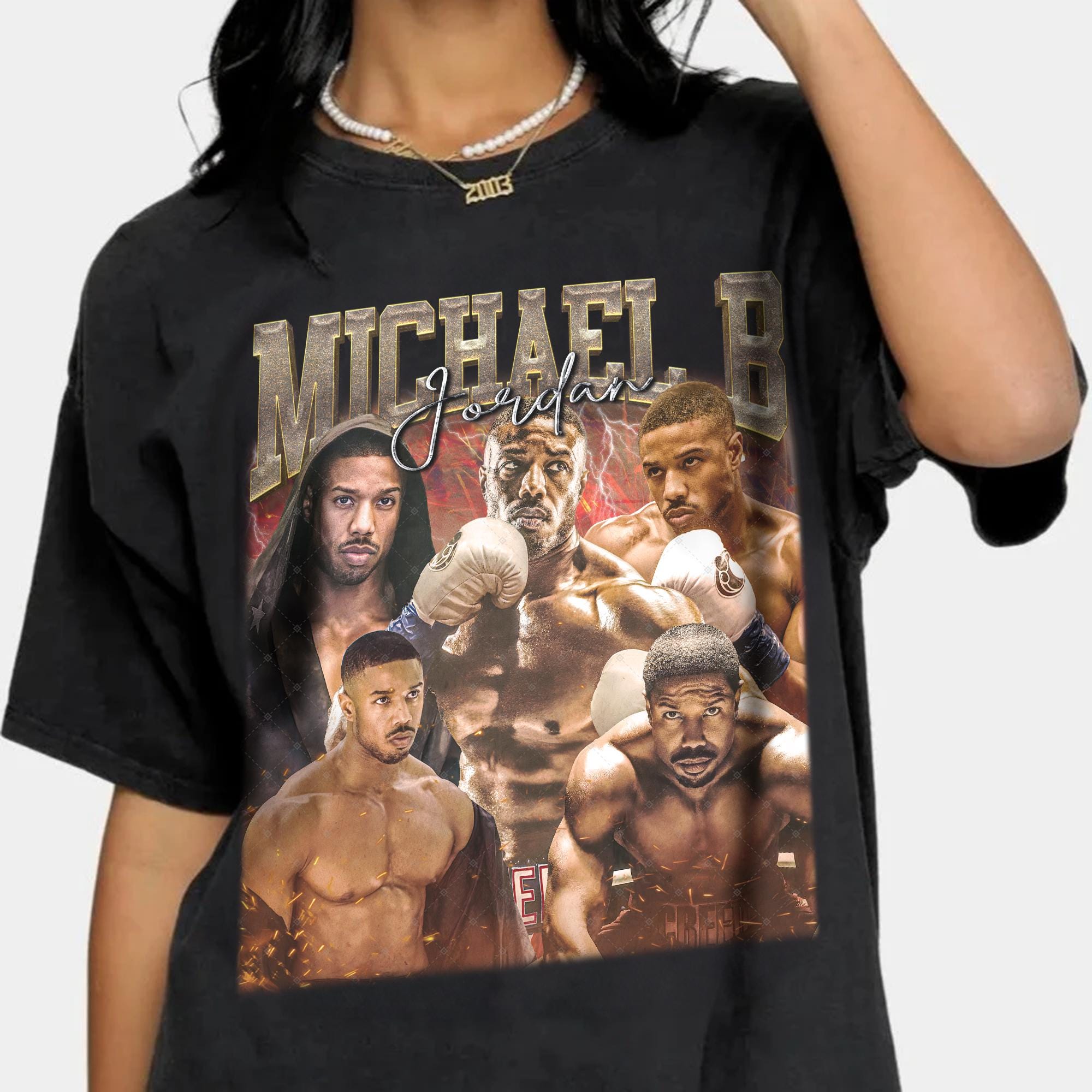 Limited Michael B Jordan Unisex Vintage Shirt,michael B Softstyle Shirt ...