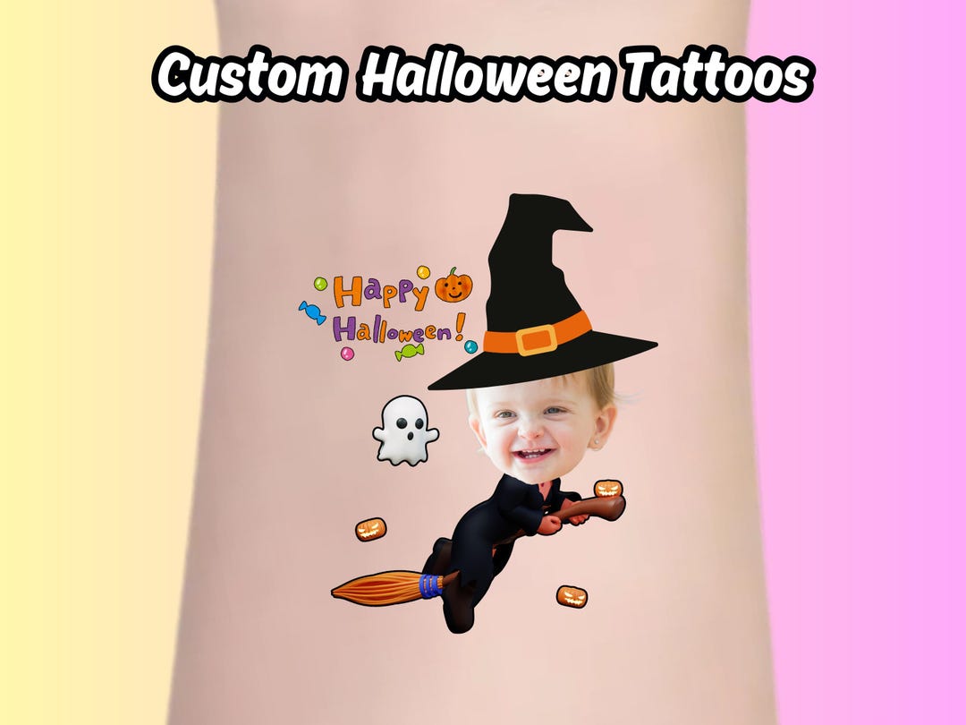 Halloween Tattoos Face, Halloween Tattoos Kids, Temporary Tattoos ...