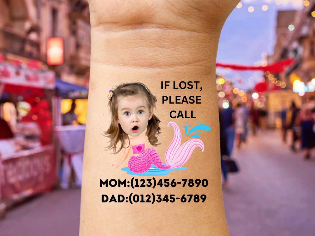 Temp Tattoo - the Child Safety Tattoos - Safety ID Tattoos - Temporary ...