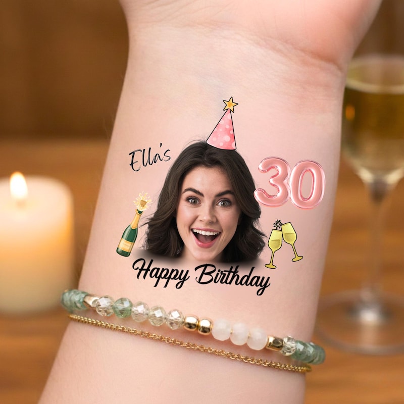 Personal Birthday Tattoo - Etsy UK