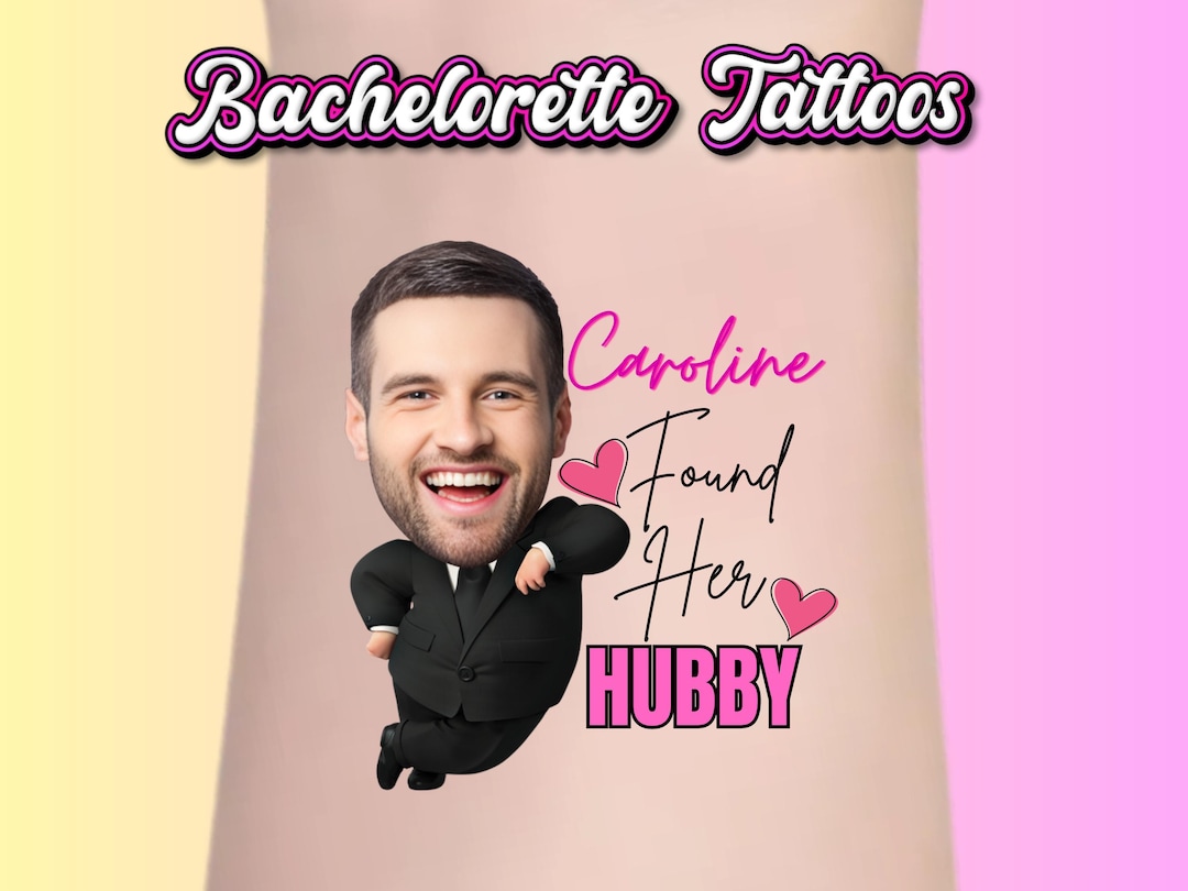 Custom Bachelorette Face Tattoos | Fun, Unique Party Favors With Groom ...