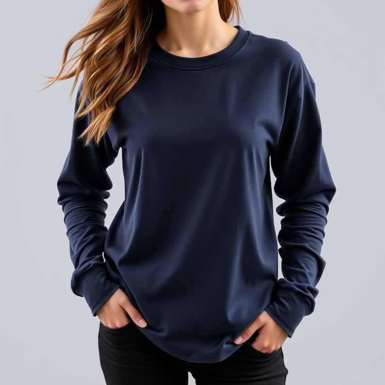Sweatshirt Sewing Pattern: Women's Long Sleeve Top (XS-4XL) (PDF ...