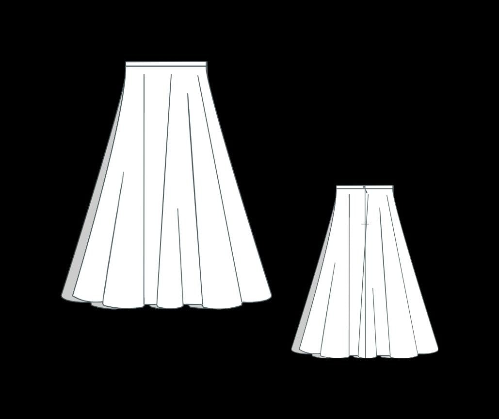 Linen Midi Skirt Sewing Pattern, Midi Skirt Pattern, Linen Skirt Sewing ...