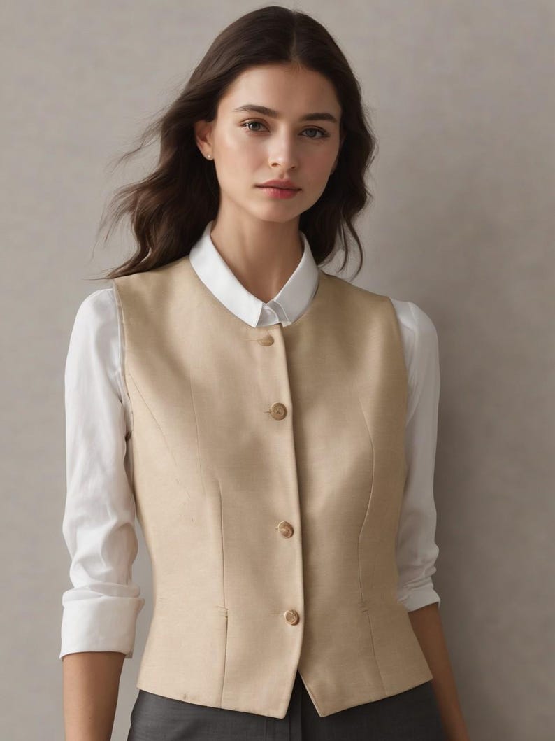 Classıc Vest Sewing Pattern,women Waistcoat Pattern,buttondown Vest ...