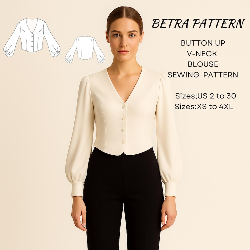 Fitted Satin Top Pattern - Etsy