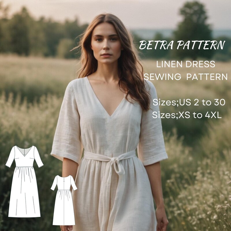 Linen Dress Pattern - Etsy