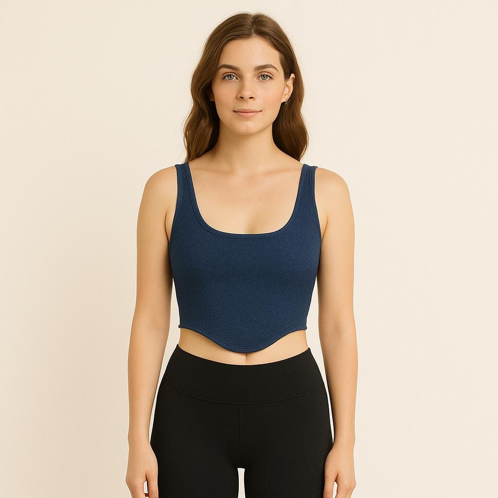 Curved Hem Crop Corset Sewing Pattern – Womens Bustier – PDF A0/A4 US 2 ...