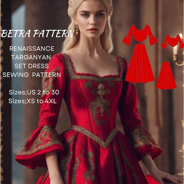 Renaissance Dress Pattern - Etsy