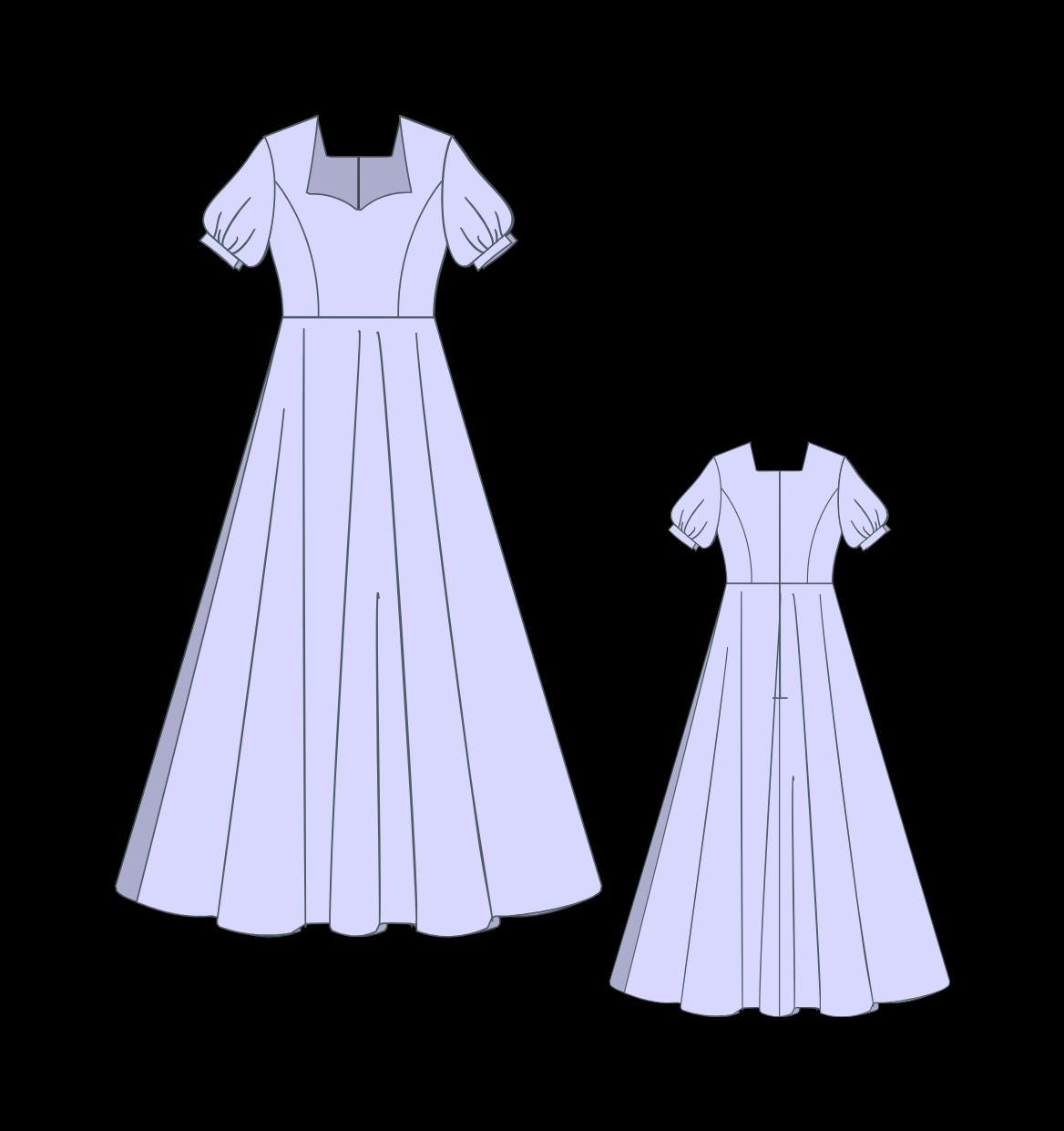 Motif de robe Fairy Cottagecore, robe Renaissance, robe longue, robe de ...