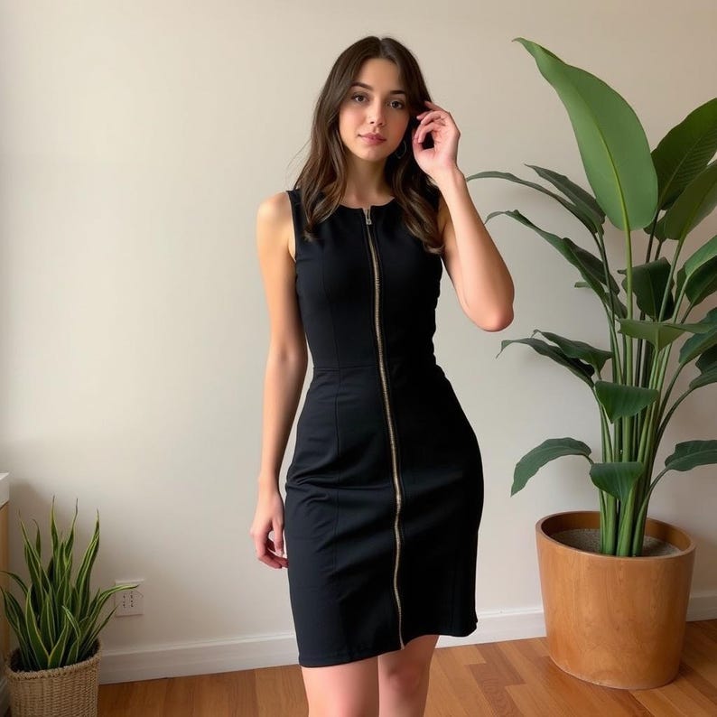 Front Zipper Dress Sewing Pattern,pinafore Dress Pattern ,classic ...