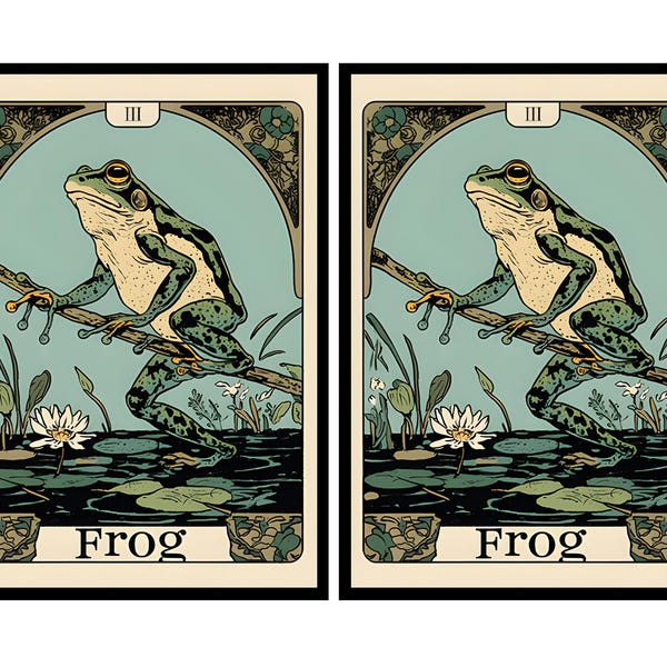 Frog Card - Etsy