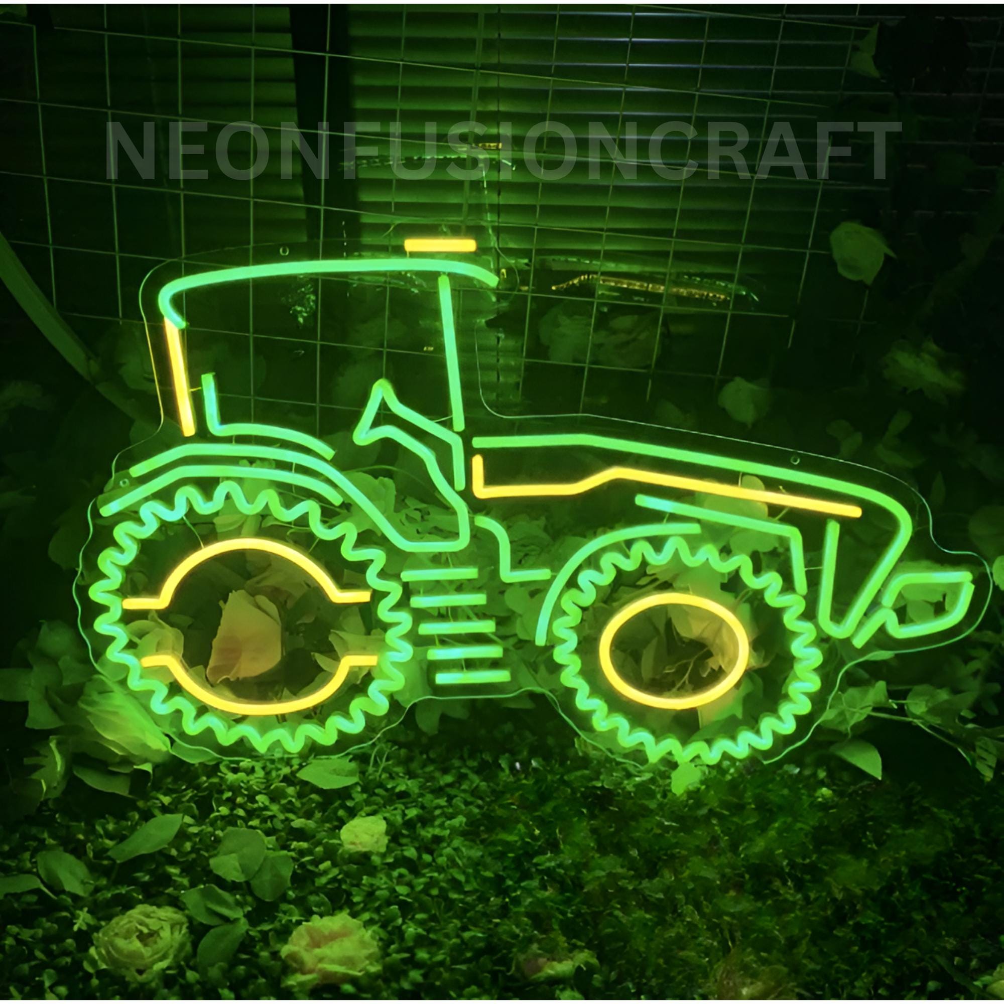Tractor LED Neon Sign | Vehicle Neon Sign | Farmer Club Neon Sign ...