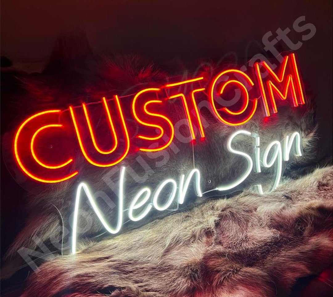Customized Aesthetic Name Neon Sign Wall Art Decor | Neon Bar Sign ...