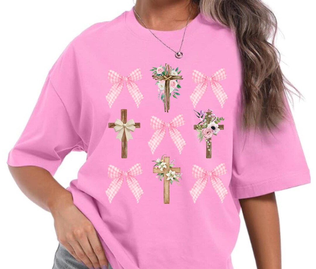 Cross & Coquette Bow PNG, Transparent, Digital Download, Trendy - Etsy
