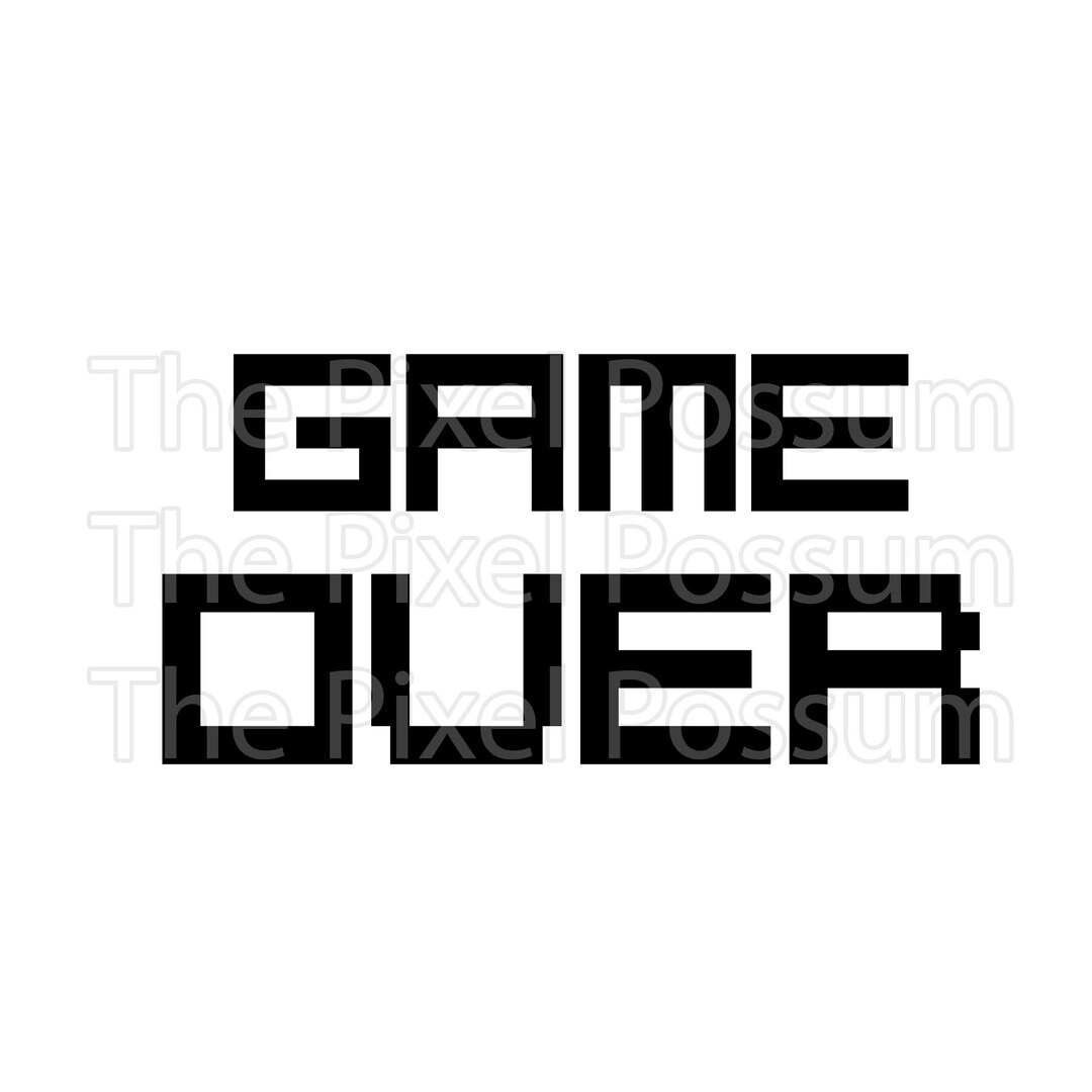 Game Over .SVG File - Etsy