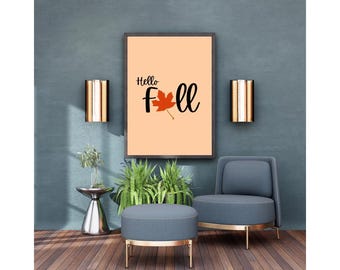 Hello Fall Poster - Etsy