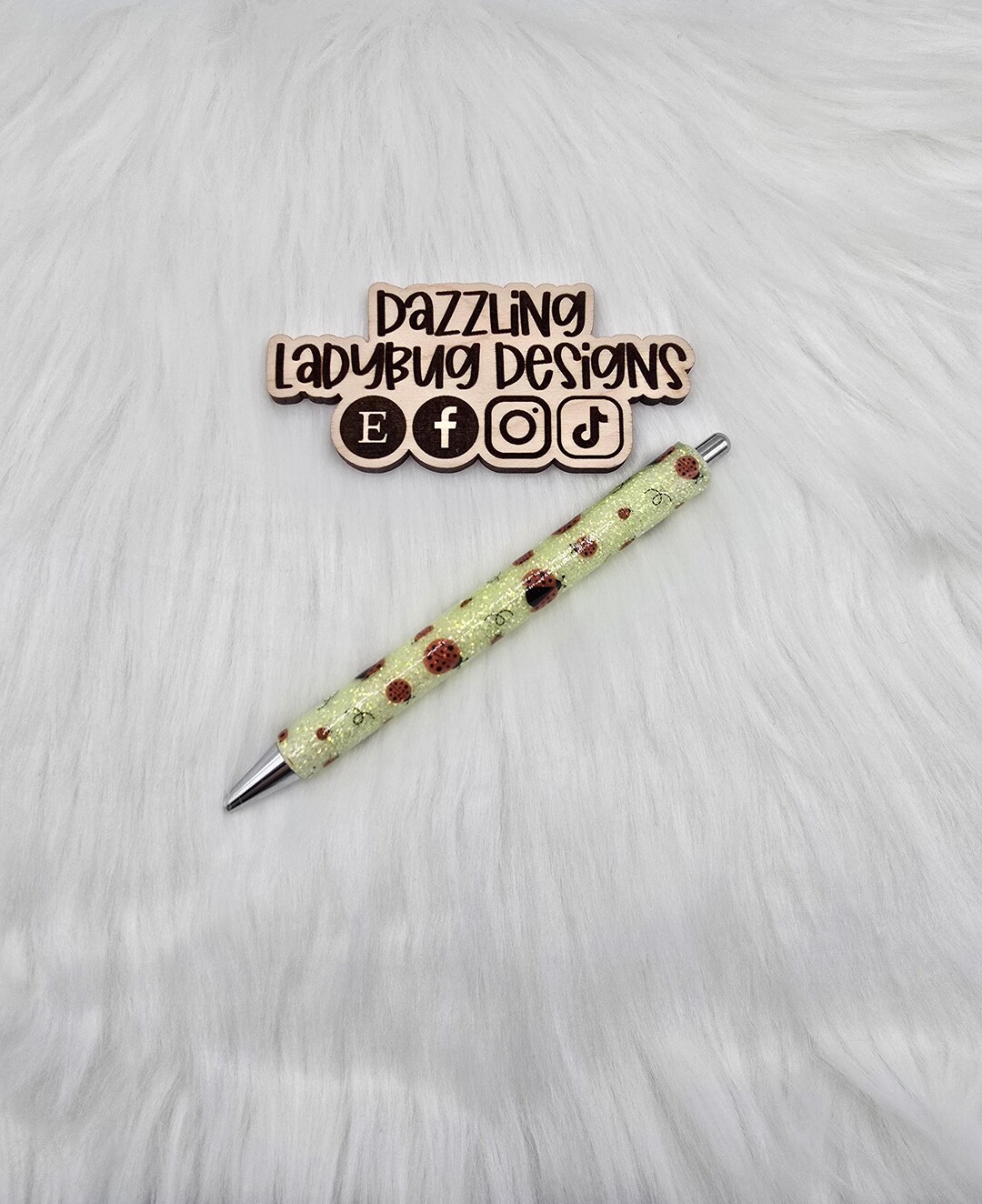 Ladybug Pen | Smooth Writing Gel Pen | Glitter Gel Pen | Custom ...