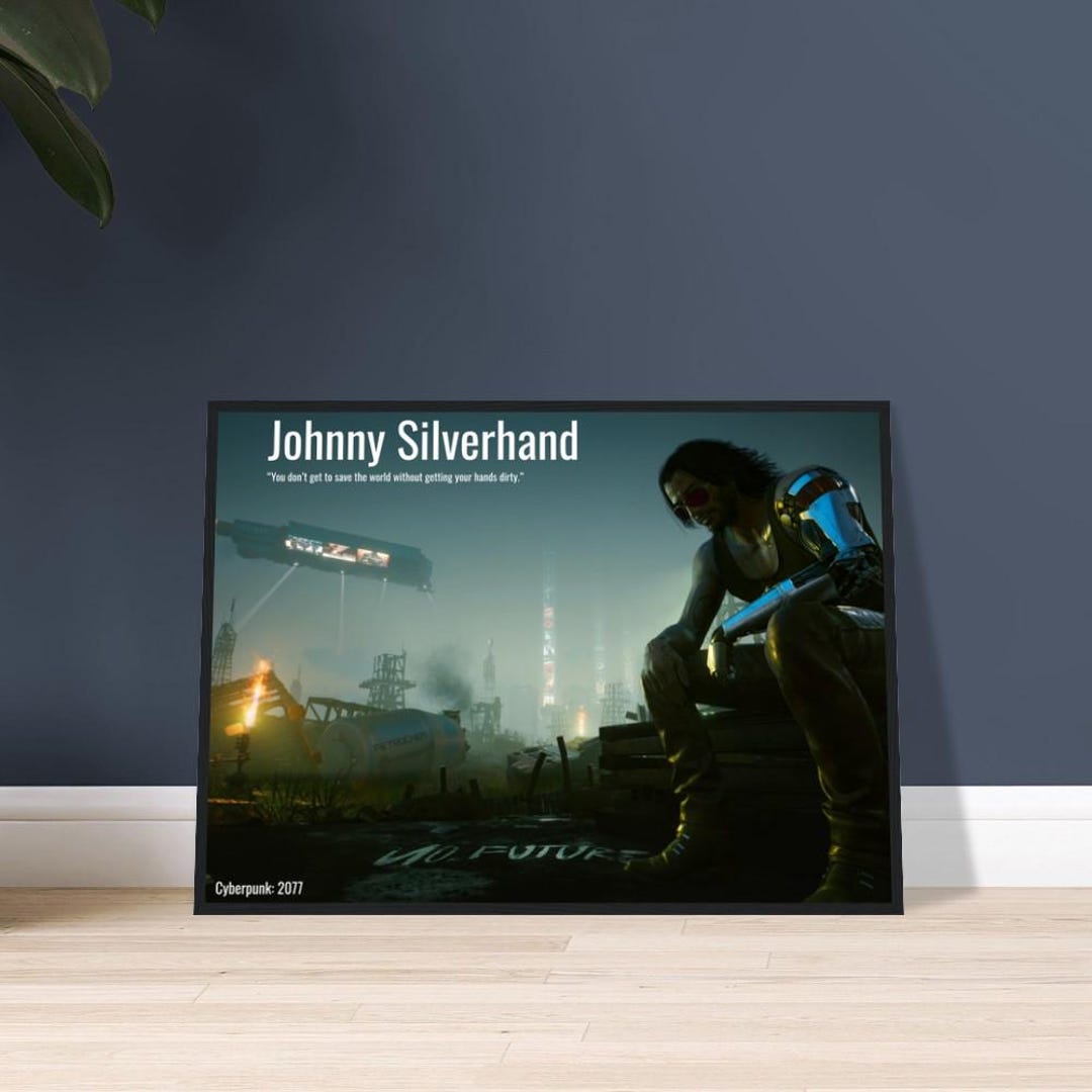 Cyberpunk 2077 Johnny Silverhand Framed Poster - Etsy