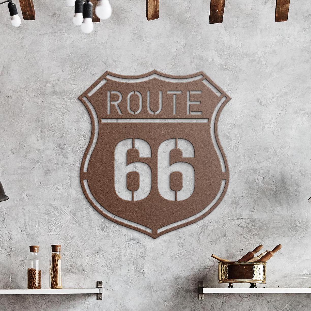 Route 66 Metal Garage or Man Cave Sign Great Gift for the Biker Guy or ...