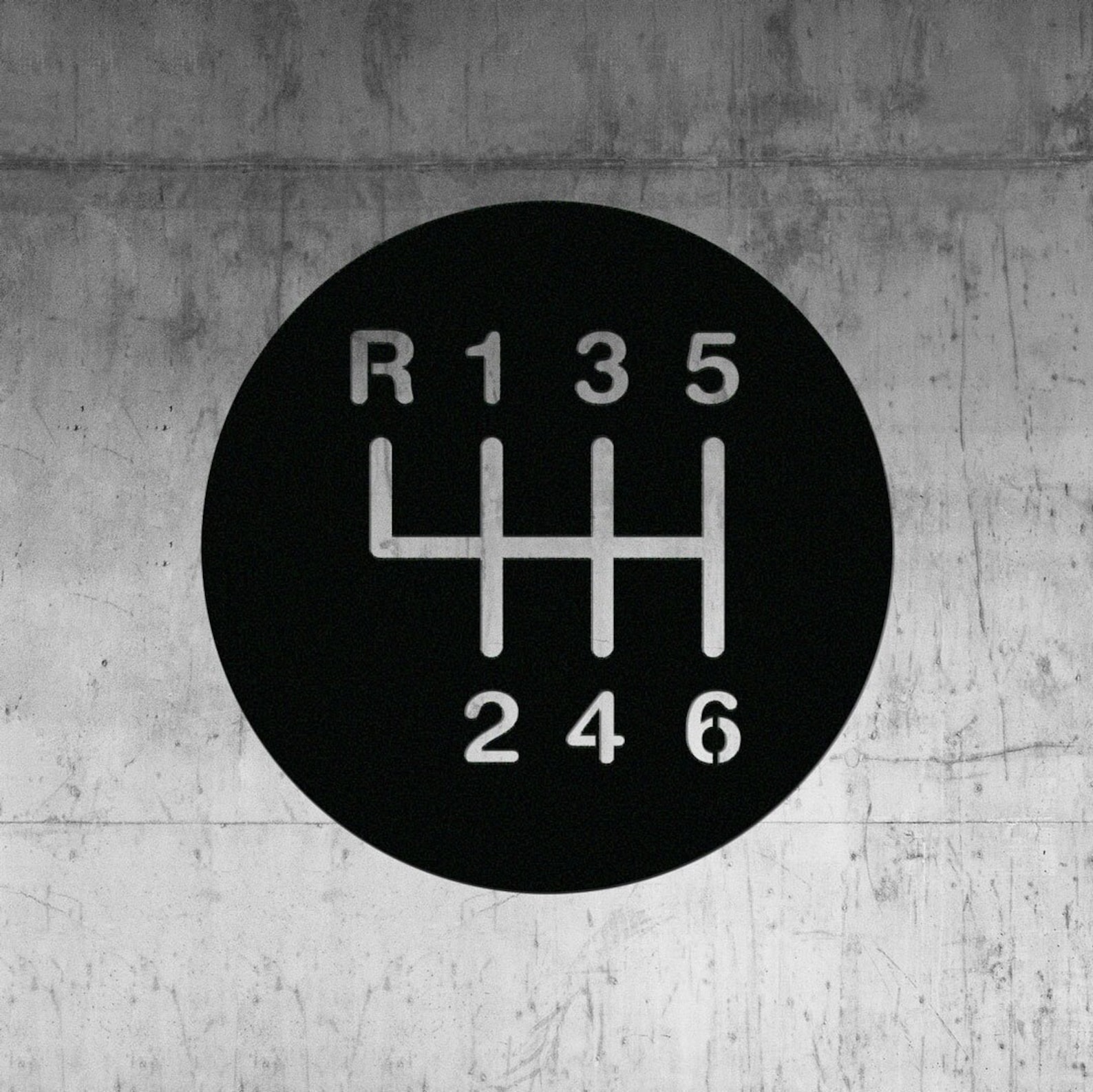 Six Speed Shifter Handle Metal Garage Sign or Man Cave Sign for the Car ...