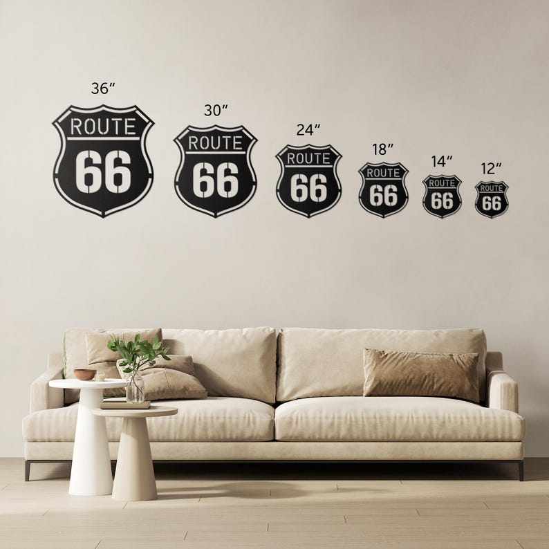 Route 66 Metal Garage or Man Cave Sign Great Gift for the Biker Guy or ...