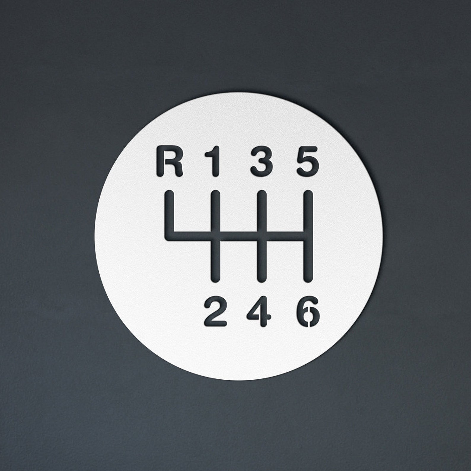 Six Speed Shifter Handle Metal Garage Sign or Man Cave Sign for the Car ...