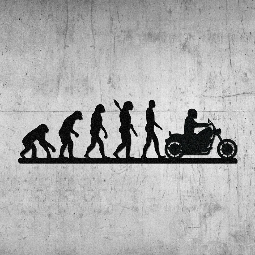 Evolution of the Rider Motorcycle Metal Sign for the Biker Guy and Gal ...
