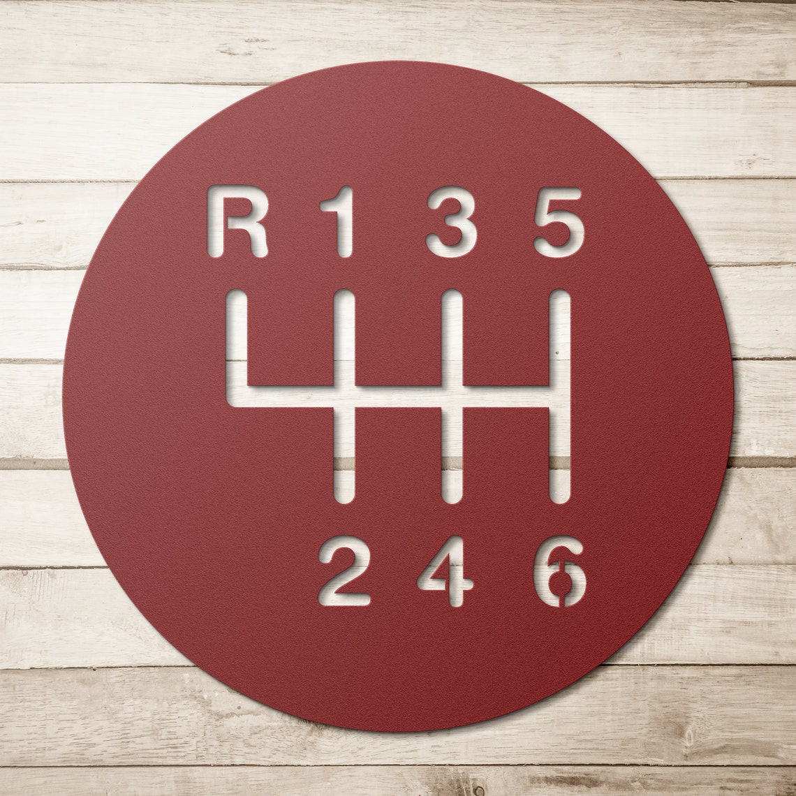 Six Speed Shifter Handle Metal Garage Sign or Man Cave Sign for the Car ...