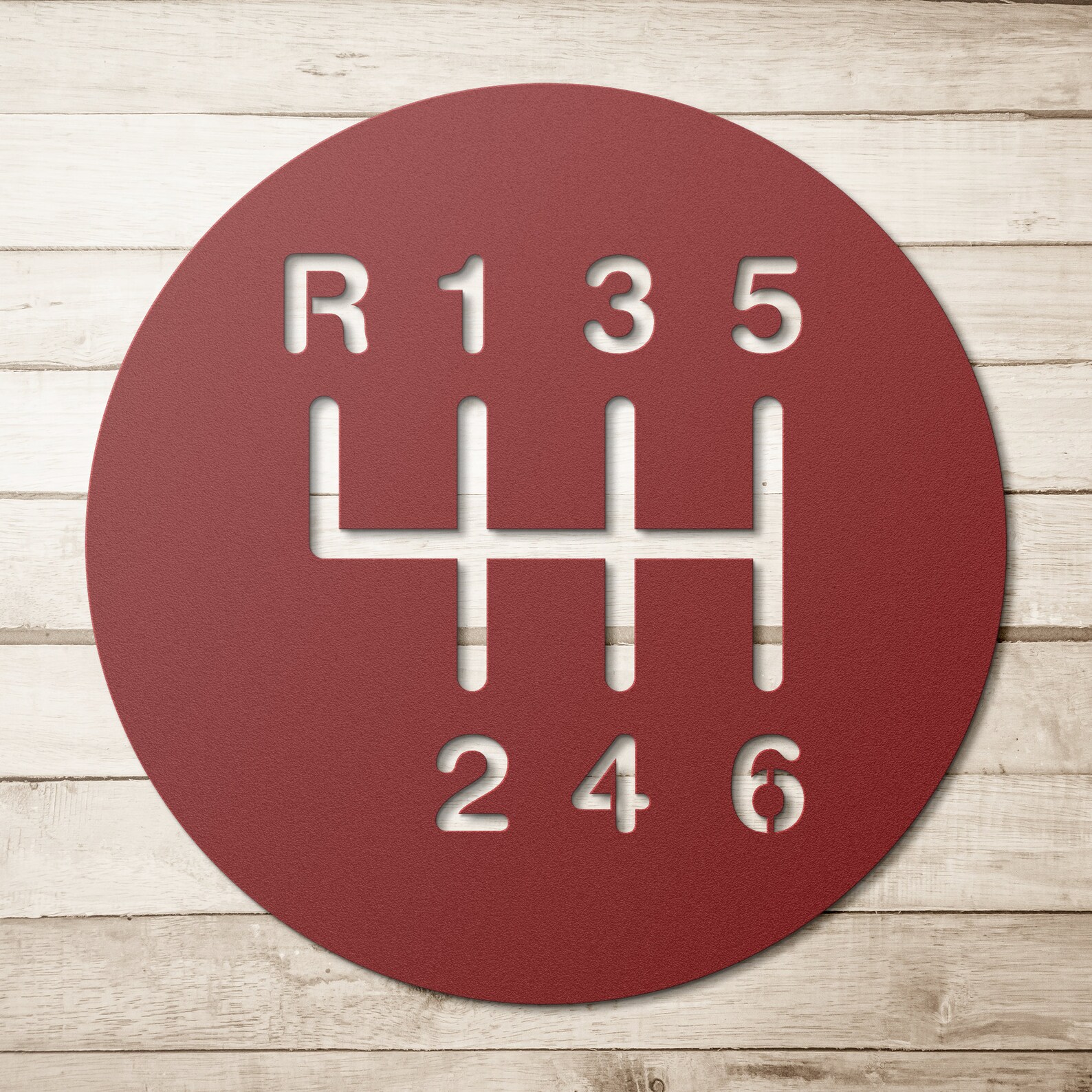 Six Speed Shifter Handle Metal Garage Sign or Man Cave Sign for the Car ...