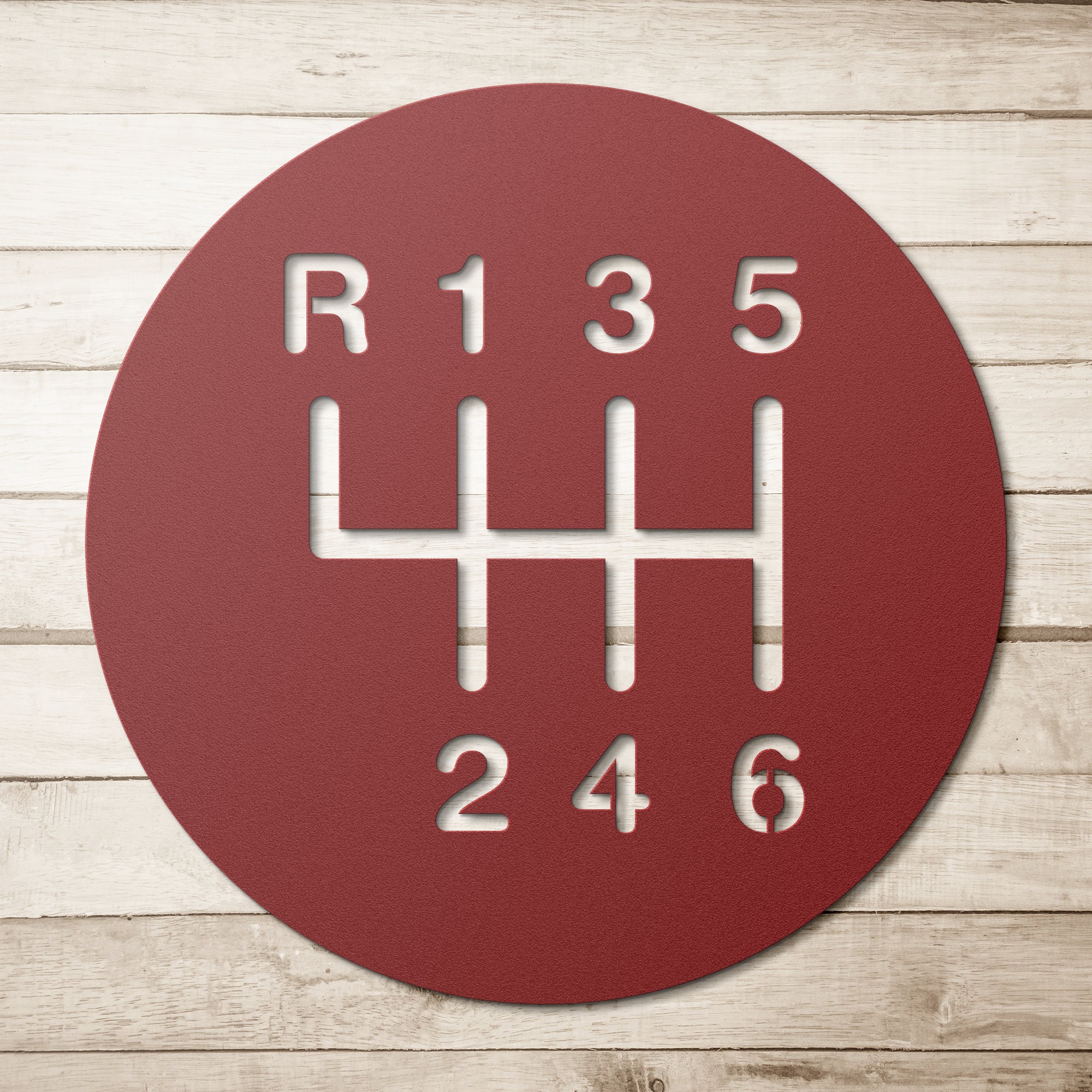 Six Speed Shifter Handle Metal Garage Sign or Man Cave Sign for the Car ...