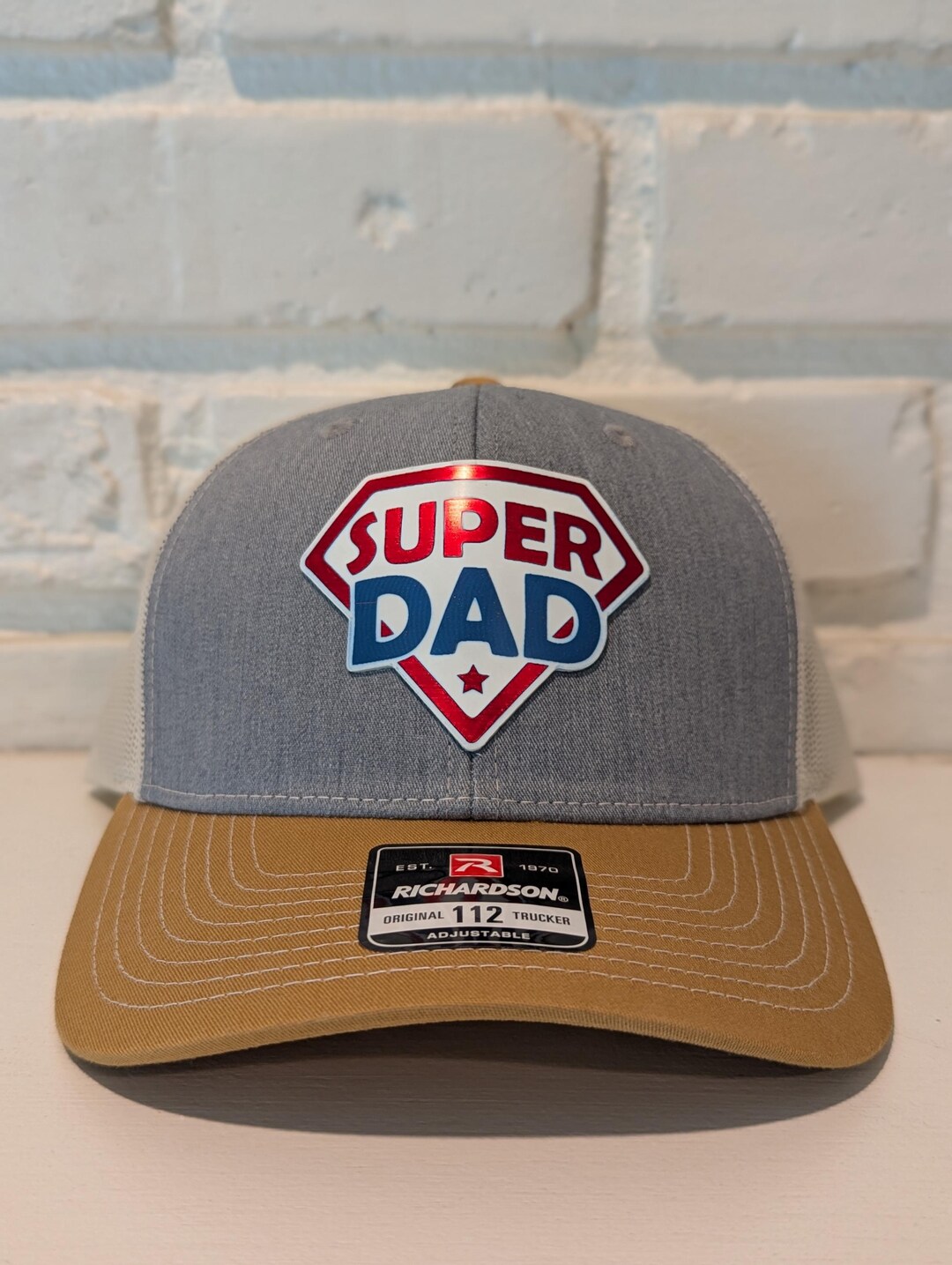 Super Dad Trucker Hat: Richardson 112 Snapback, Acrylic Patch - Etsy