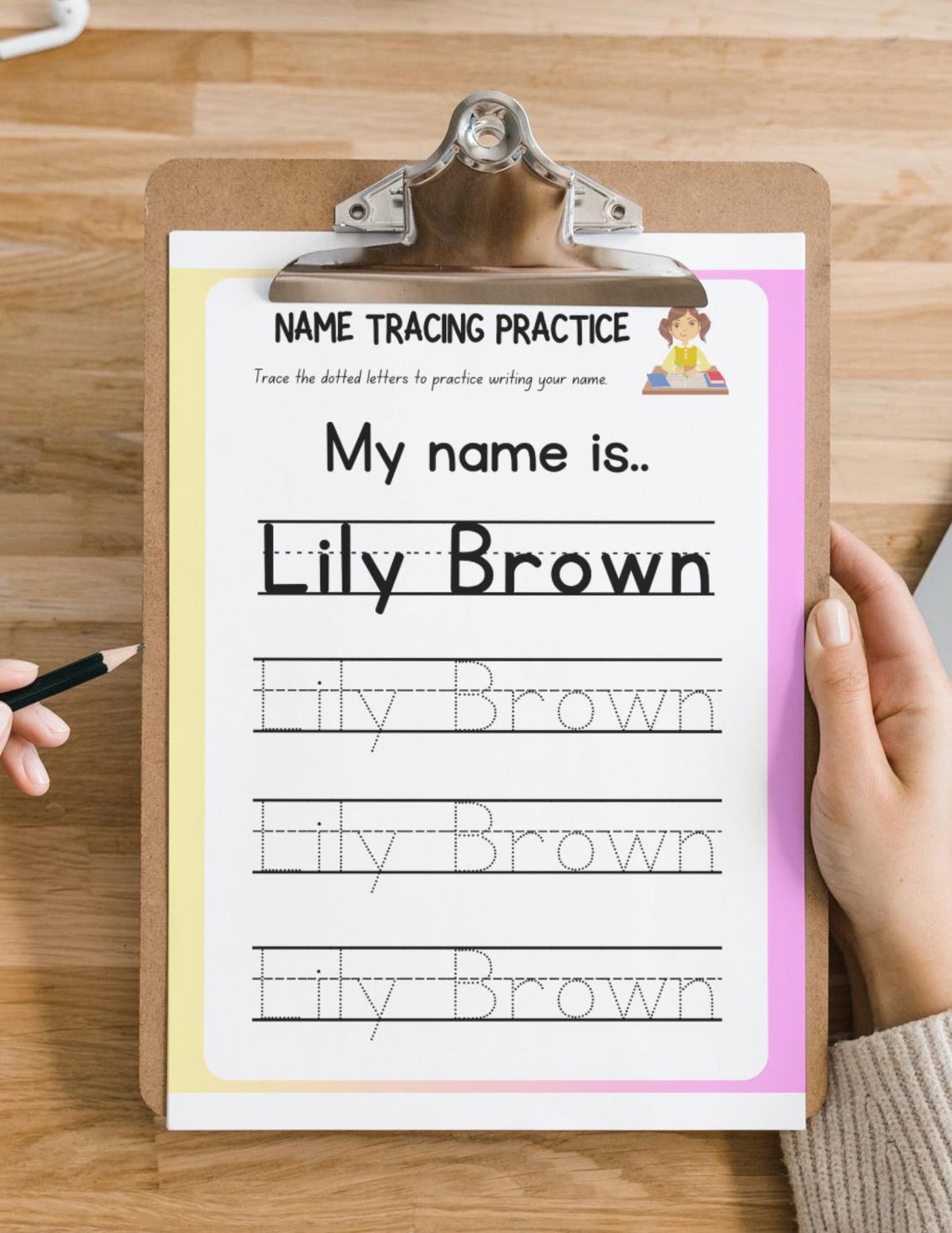 Editable Name Tracing Worksheet (DIGITAL) - Etsy