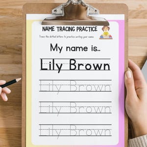 Editable Name Tracing Worksheet (DIGITAL) - Etsy