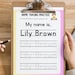 Editable Name Tracing Worksheet (DIGITAL) - Etsy