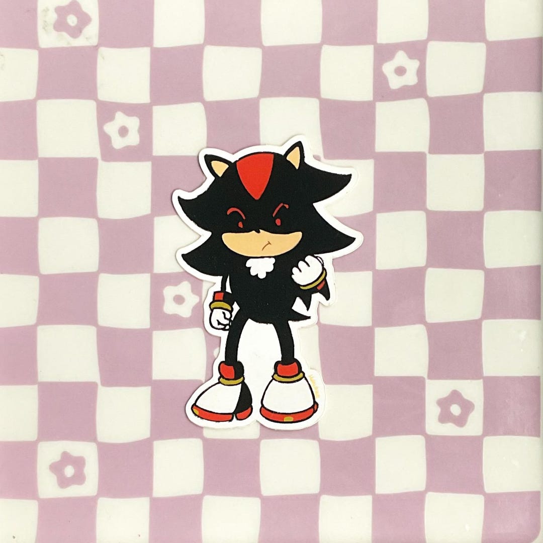 3” Shadow the Hedgehog Sticker | Sonic the Hedge Hog Stickers - Etsy