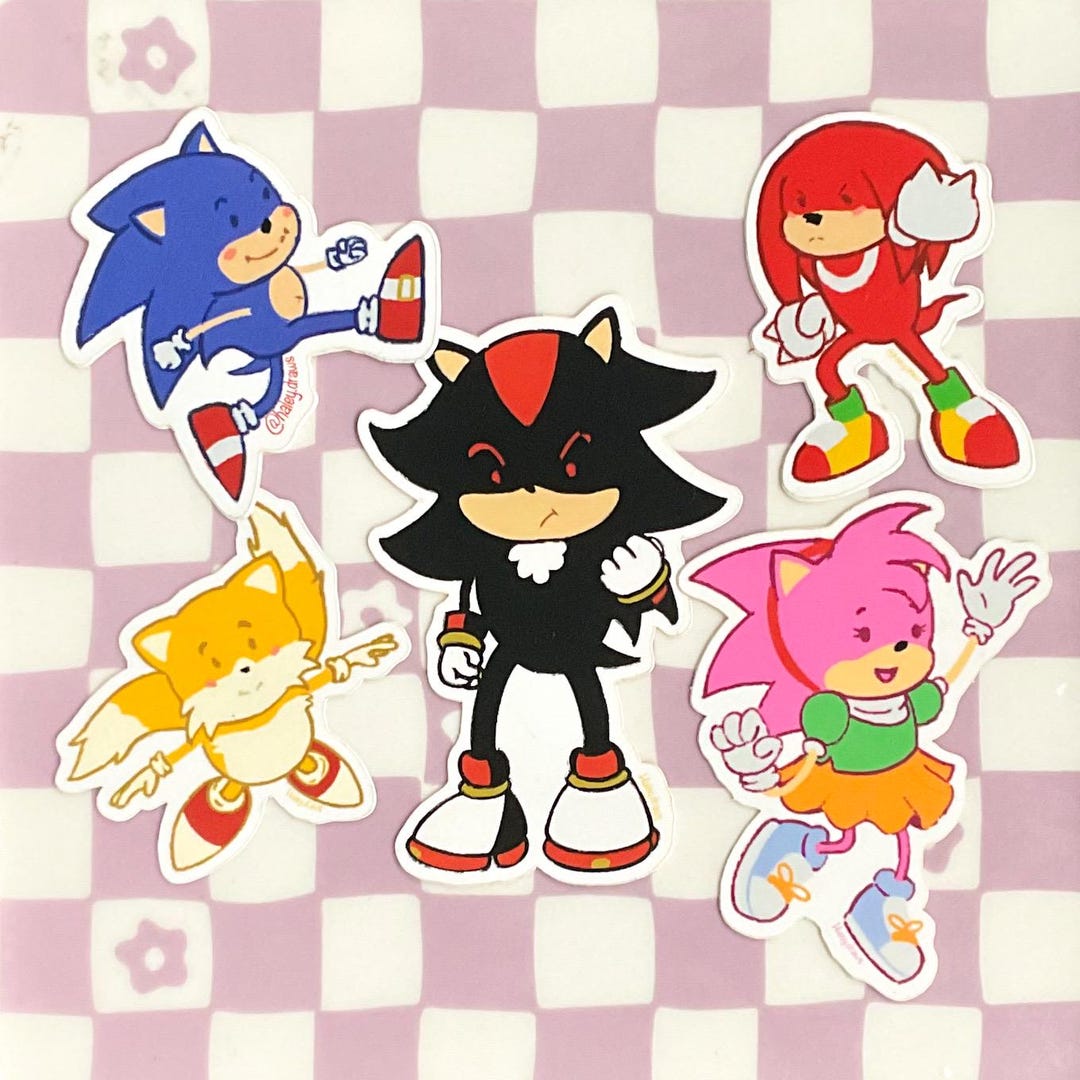 Sonic Stickers Pack | 5 Stickers | Sonic the Hedge Hog Stickers - Etsy