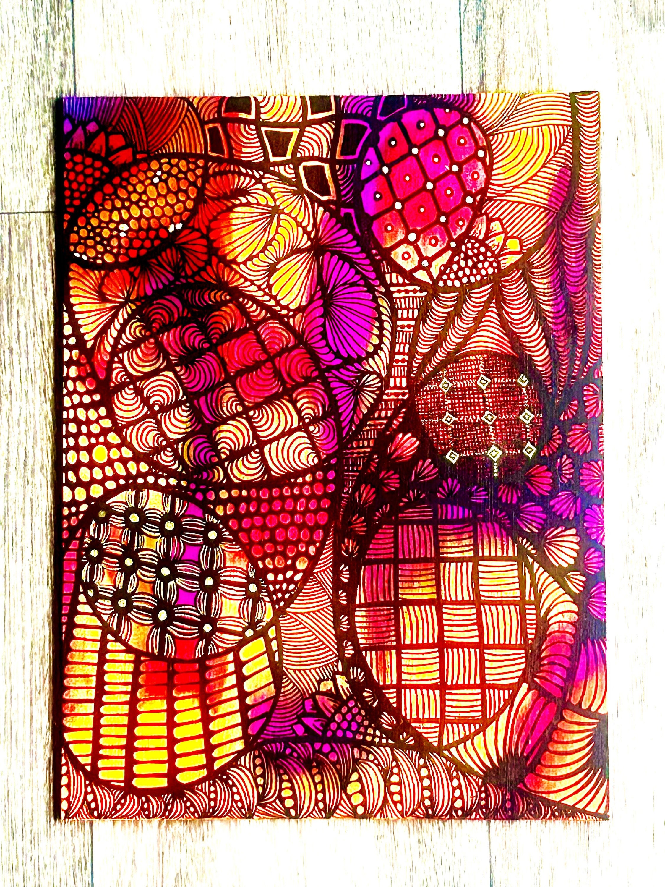 Mesmerizing Zentangle Style Canvas - Etsy