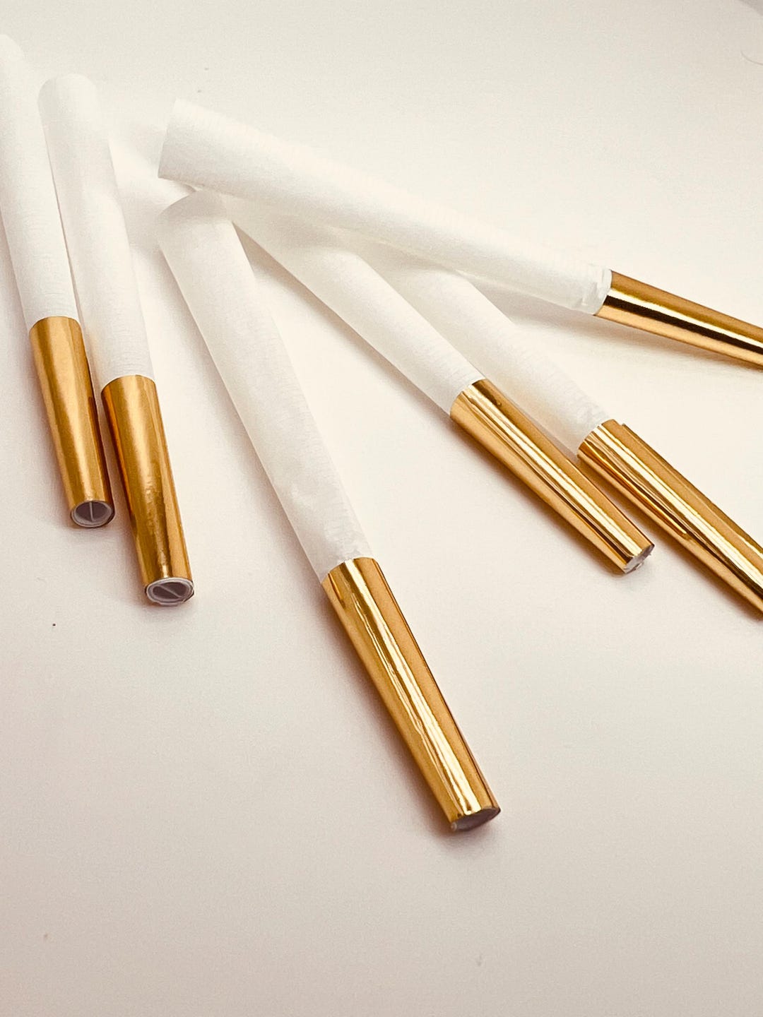 99 Pre-roll Cones | WHITE + GOLD | Classic Size 98mm | Chic + Natural ...