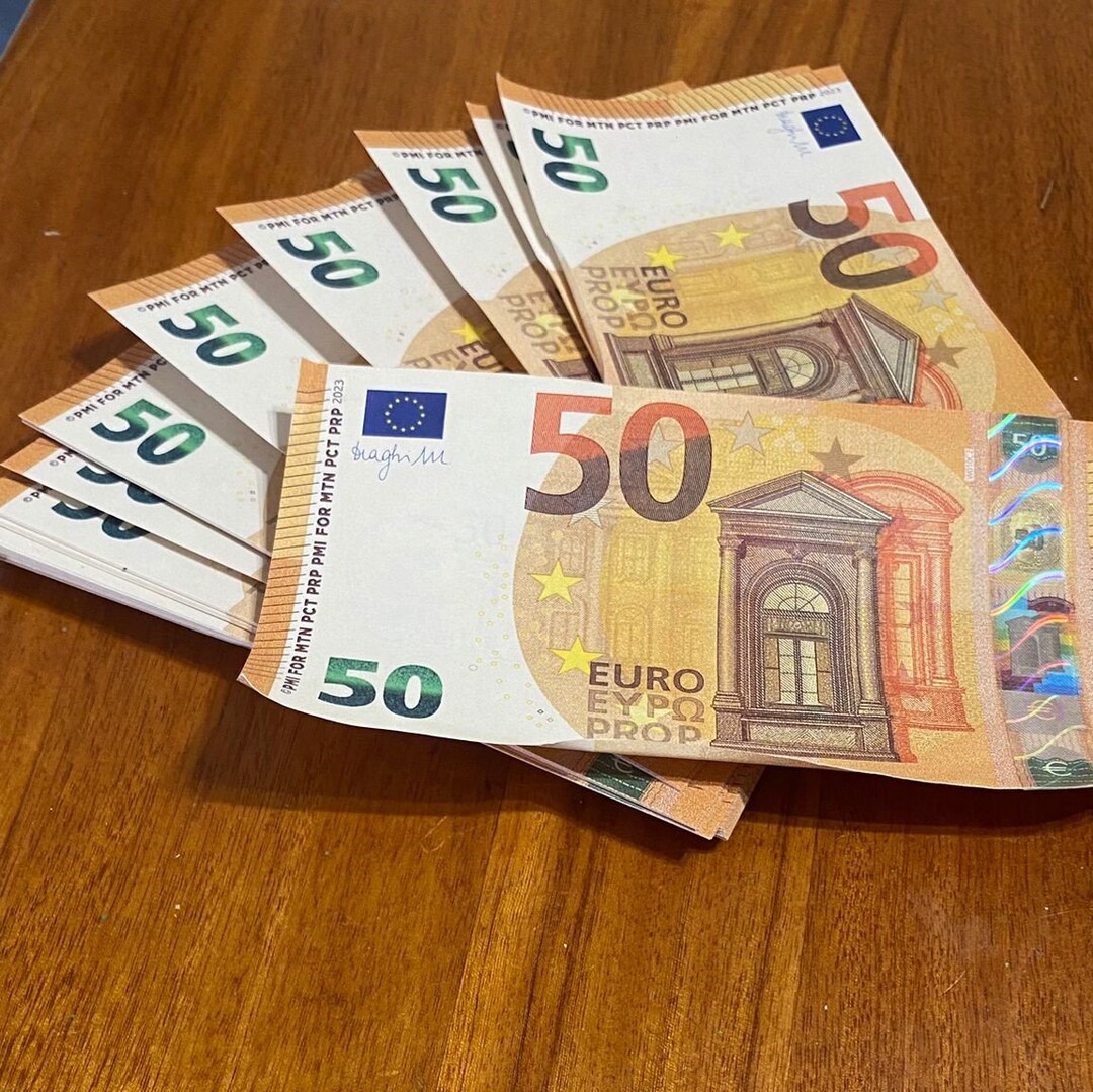 Faux Billets De 50 Euro Réalistes De Haute Qualité Pour Cinéma Europe ...