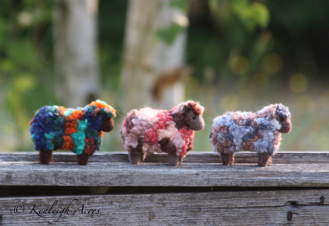 Colorful Curly Sheep Needle Felting Kit Sale | Etsy