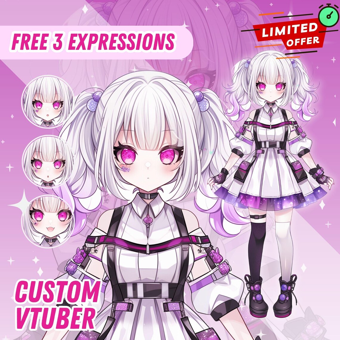 CUSTOM VTUBER Rigging MODEL High Quality, Live 2D Vtuber Model, Vtuber ...