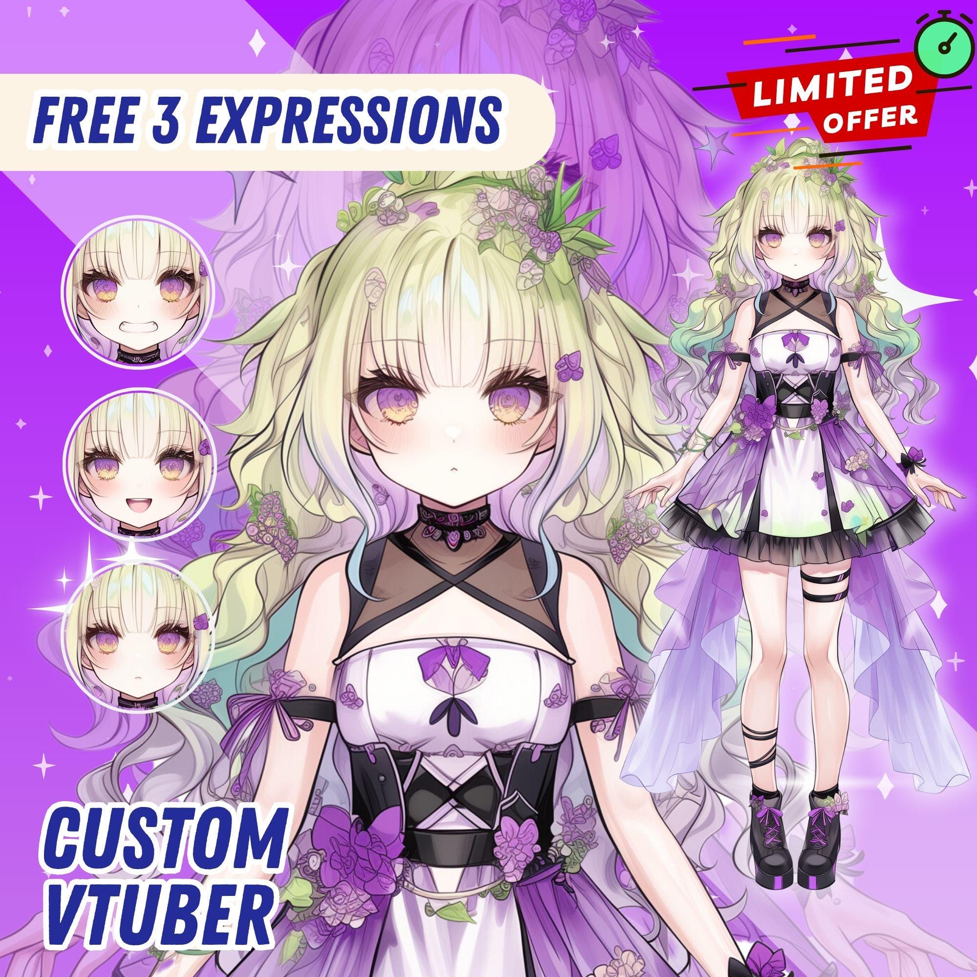 CUSTOM VTUBER Rigging MODEL High Quality, Live 2D Vtuber Model, Vtuber ...