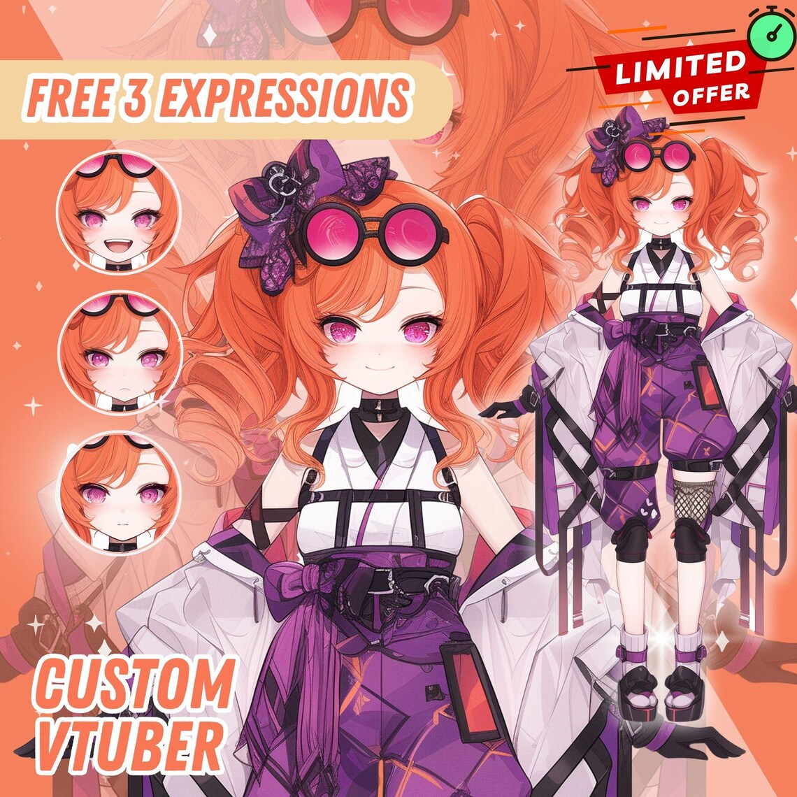 CUSTOM VTUBER Rigging MODEL High Quality, Live 2D Vtuber Model, Vtuber ...