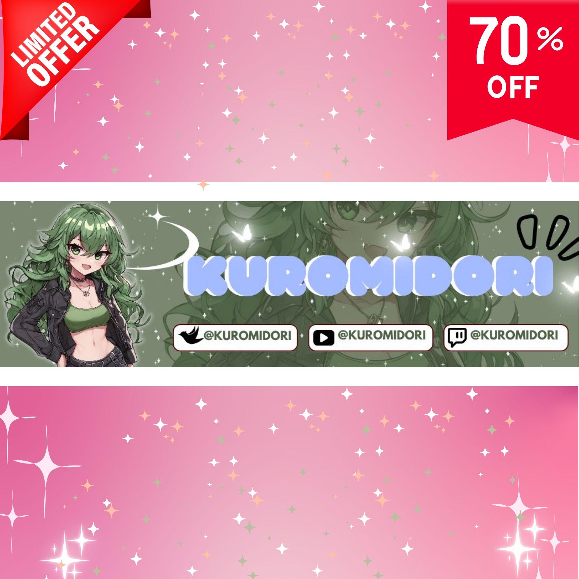 Custom Twitch Banner, Kawaii Cute Banner, Twitch Banner, Anime Twitch ...