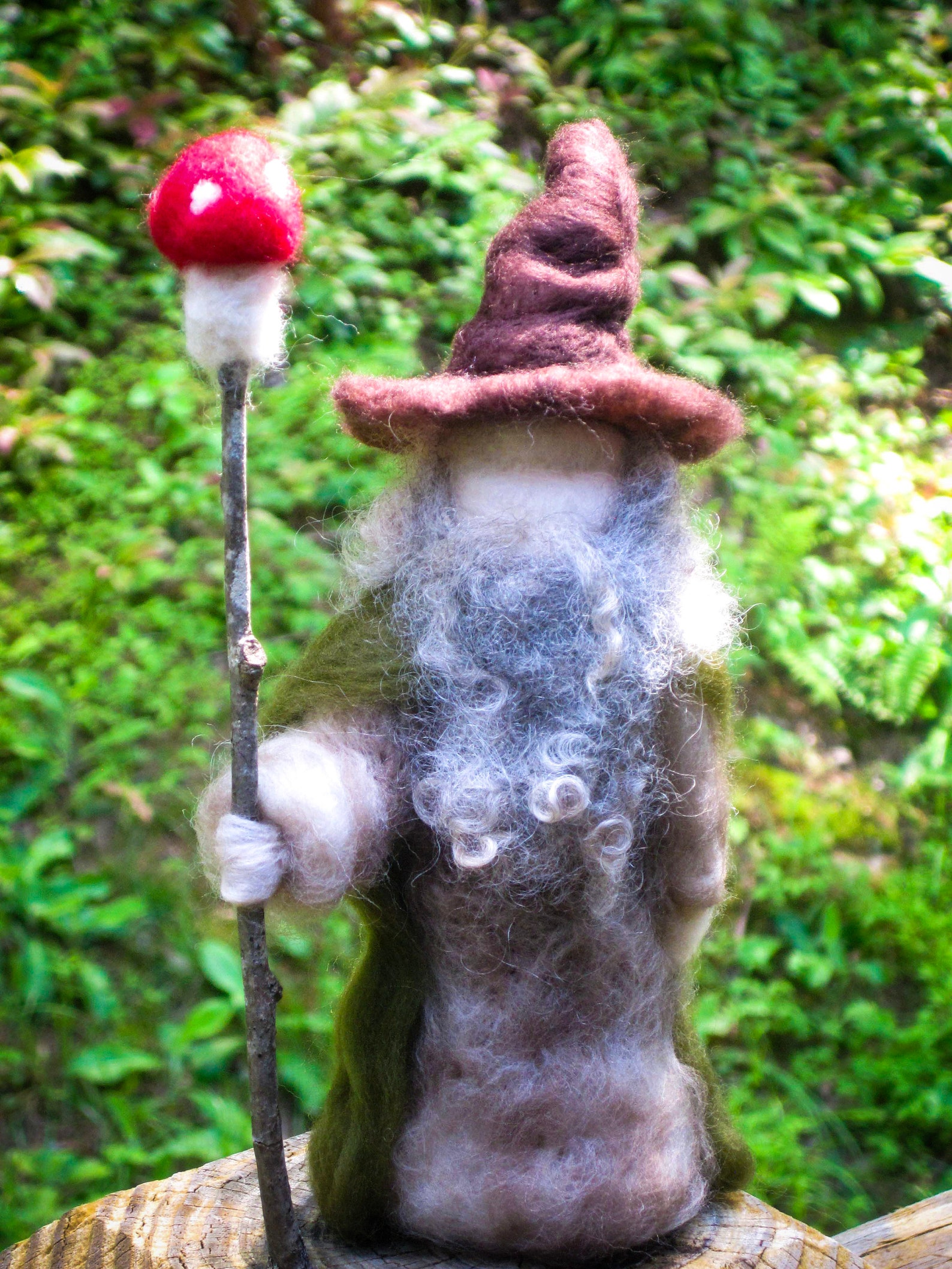 WALDORF Felted Woodland Wizard Gandalf Wool Felt Doll Lavender - Etsy